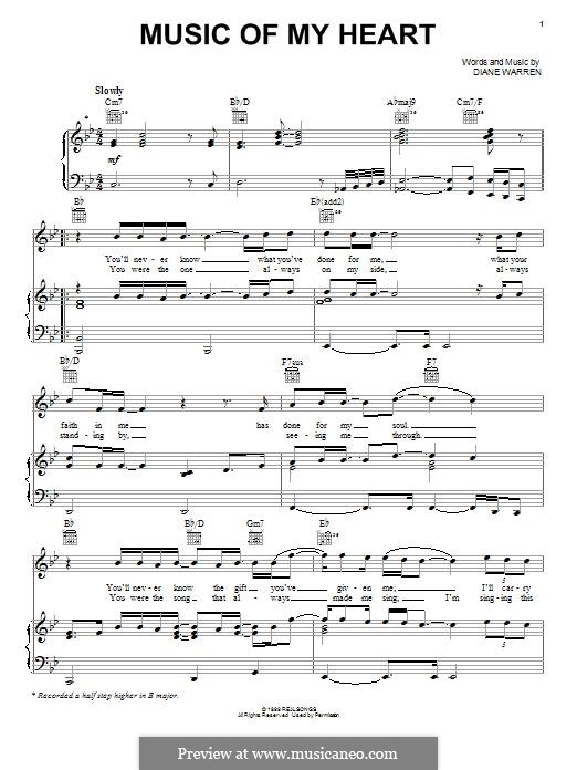 Music of My Heart by D. Warren - sheet music on MusicaNeo