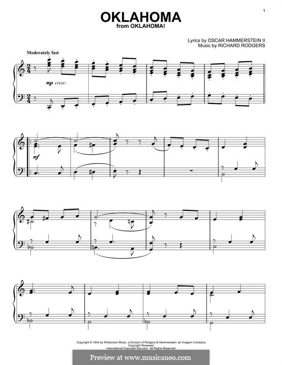 Oklahoma! by R. Rodgers - sheet music on MusicaNeo