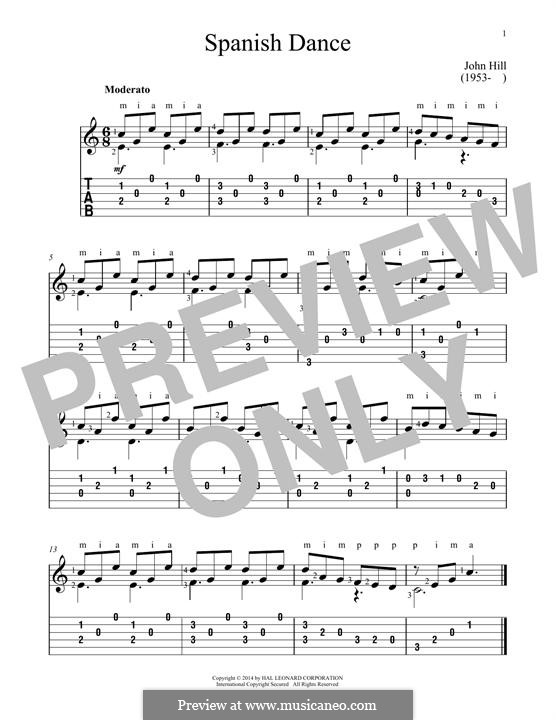Spanish Dance by J. Hill - sheet music on MusicaNeo