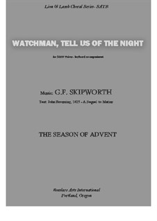 Watchman, Tell Us of the Night by G. Skipworth - sheet music on MusicaNeo
