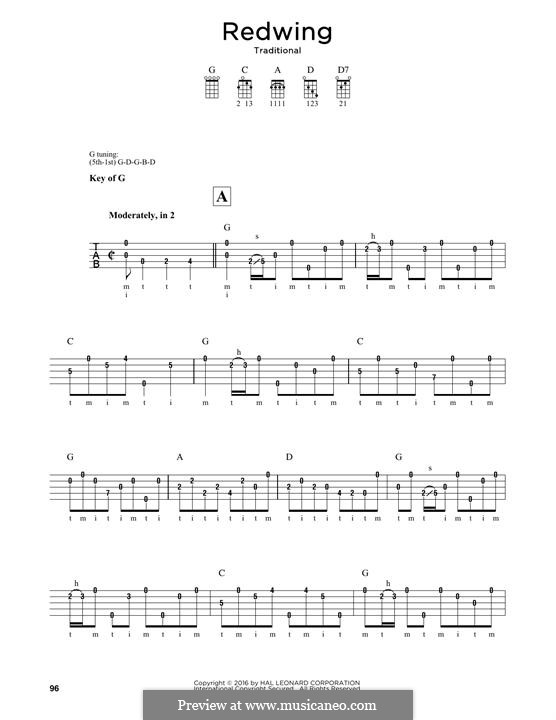 Redwing by folklore - sheet music on MusicaNeo