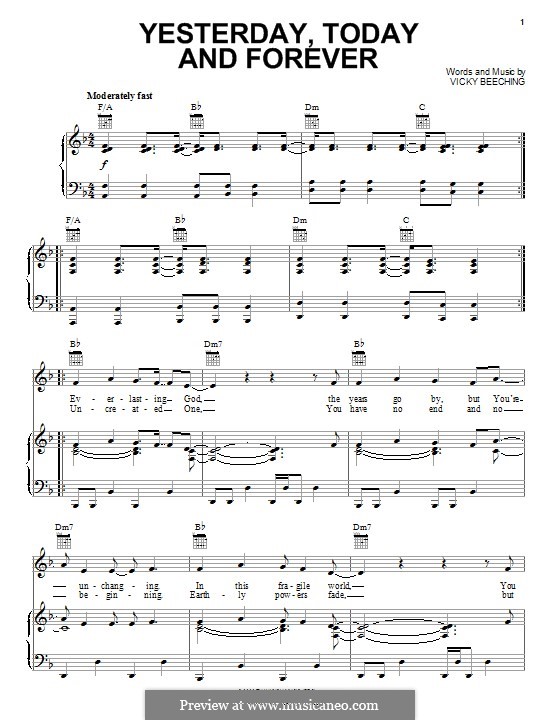 Yesterday, Today and Forever by V. Beeching - sheet music on MusicaNeo