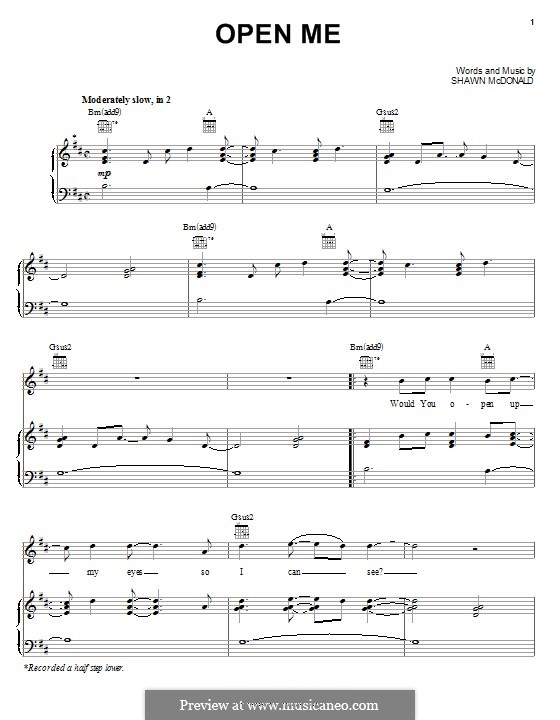 Open Me by S. McDonald - sheet music on MusicaNeo