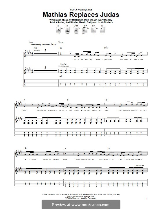 Mathias Replaces Judas (Showbread) by I. Mobley, M. Jensen, J. Giddens ...