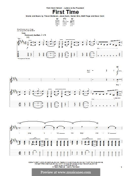 First Time (Hawk Nelson) by D. Clark, T. McNevan, D. Biro, J. Dunn, M ...