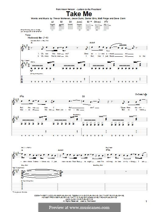 Take Me (Hawk Nelson) by D. Clark, T. McNevan, D. Biro, J. Dunn, M ...