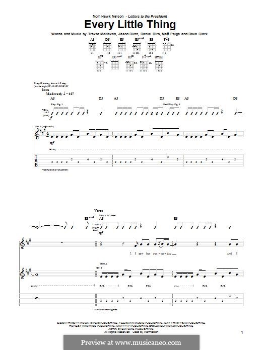 Every Little Thing (Hawk Nelson) by D. Clark, T. McNevan, D. Biro, J ...