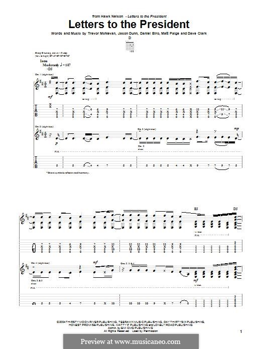 Letters to the President (Hawk Nelson) by D. Clark, T. McNevan, D. Biro ...