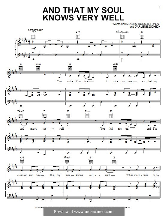 And That My Soul Knows Very Well by D. Zschech, R. Fragar on MusicaNeo