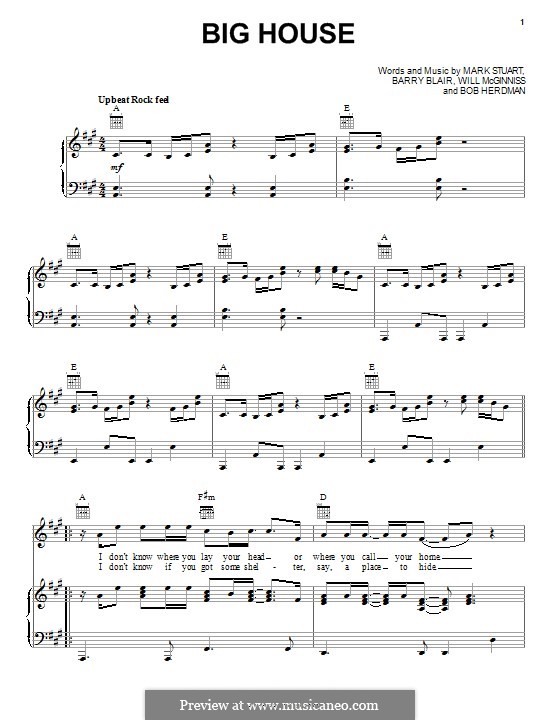 Big House (Audio Adrenaline) by B. Herdman, M. Stuart, W. McGinniss, B ...