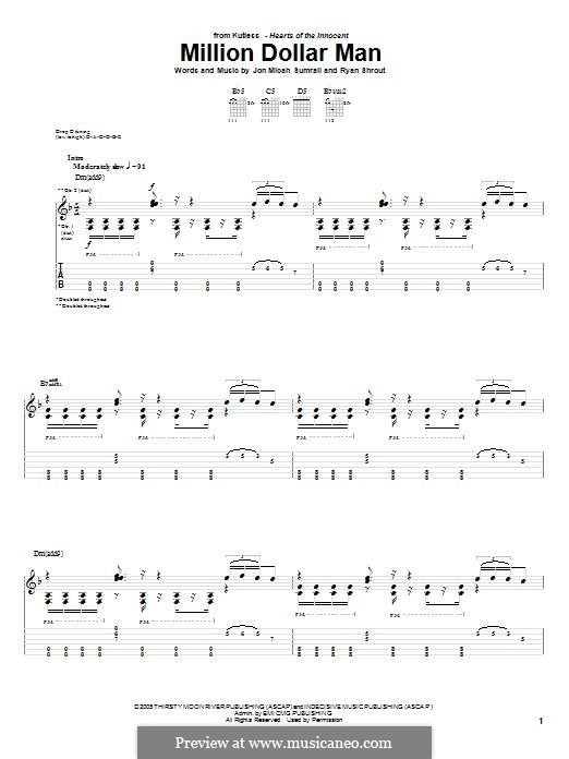 Million Dollar Man (Kutless) by J.M. Sumrall, R. Shrout on MusicaNeo