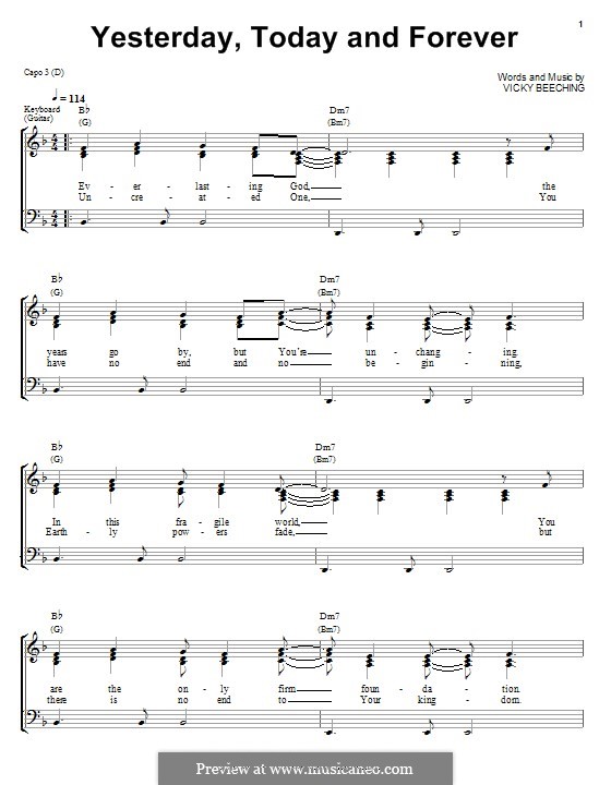 Yesterday, Today and Forever by V. Beeching - sheet music on MusicaNeo