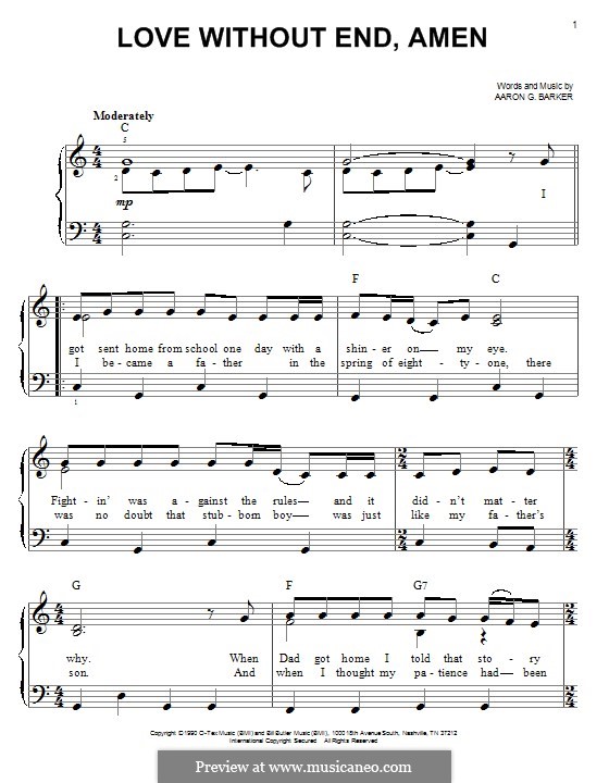 Love without End, Amen (George Strait) by A. Barker on MusicaNeo