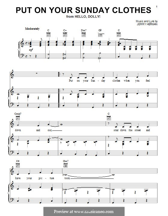 Put On Your Sunday Clothes by J. Herman - sheet music on MusicaNeo