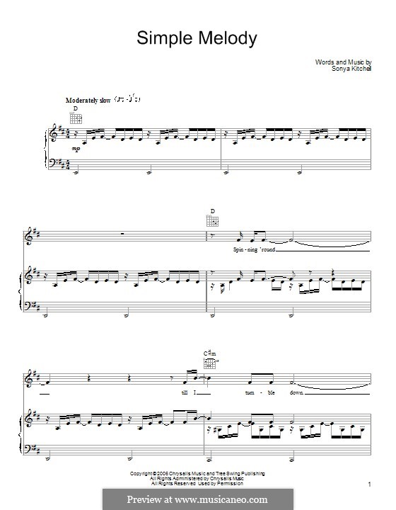 Simple Melody by S. Kitchell - sheet music on MusicaNeo