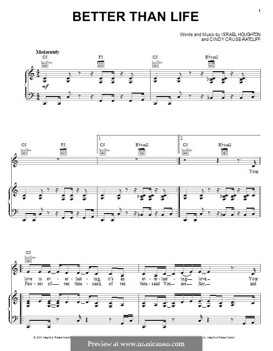 Better Than Life by I. Houghton, C. Cruse-Ratcliff on MusicaNeo