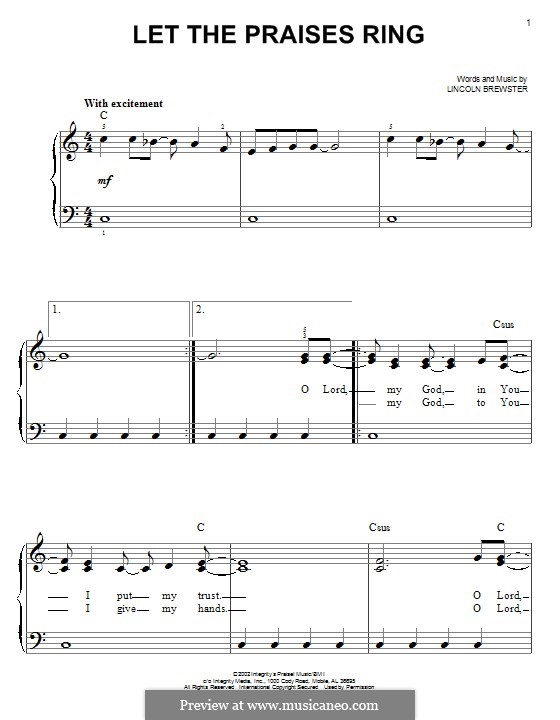 Let the Praises Ring by L. Brewster - sheet music on MusicaNeo
