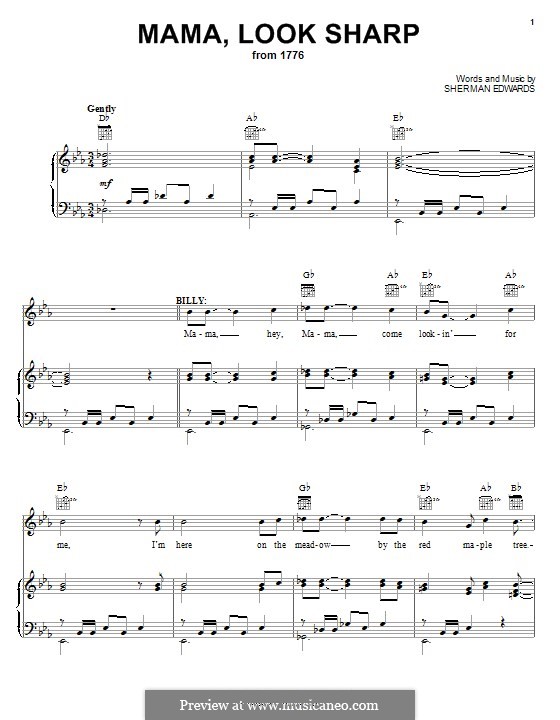 Mama, Look Sharp by S. Edwards - sheet music on MusicaNeo