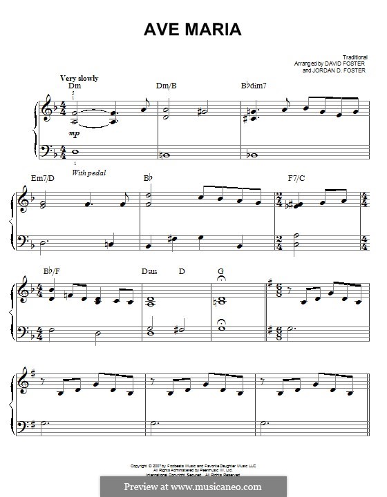 Ave Maria by folklore - sheet music on MusicaNeo