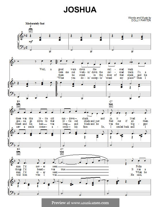 Joshua by D. Parton - sheet music on MusicaNeo