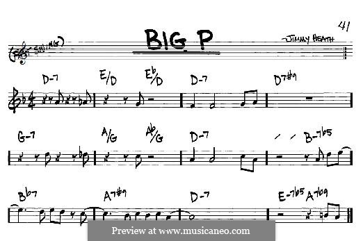 Big P by J. Heath - sheet music on MusicaNeo