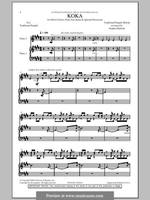 Koka by folklore - sheet music on MusicaNeo