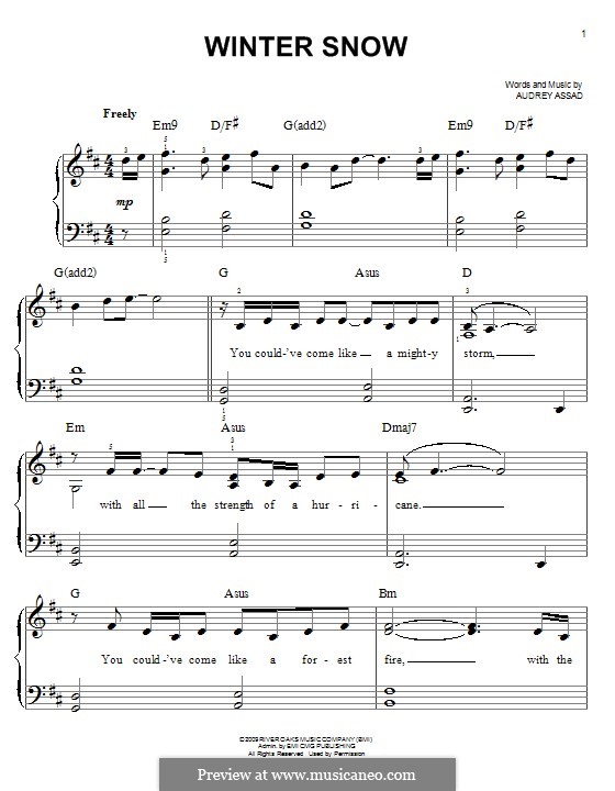 Winter Snow by C. Tomlin - sheet music on MusicaNeo