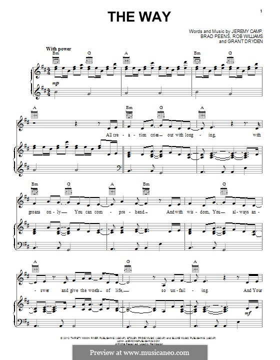 The Way by J. Camp, G. Dryden, B. Peens, R. Williams on MusicaNeo