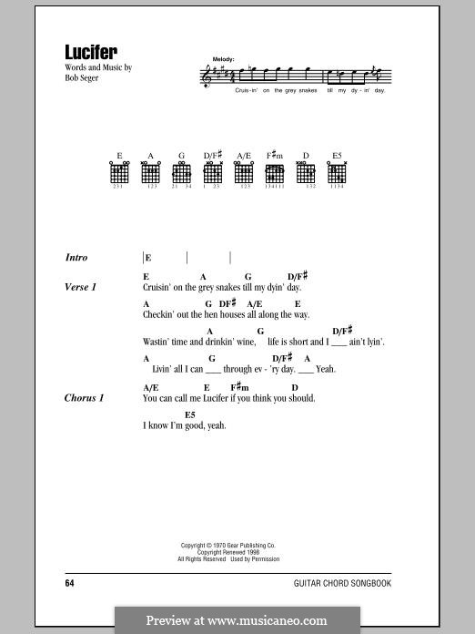 Lucifer by B. Seger - sheet music on MusicaNeo