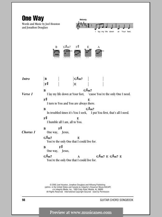 One Way (Phillips, Craig & Dean) by J. Houston, J. Douglass on MusicaNeo