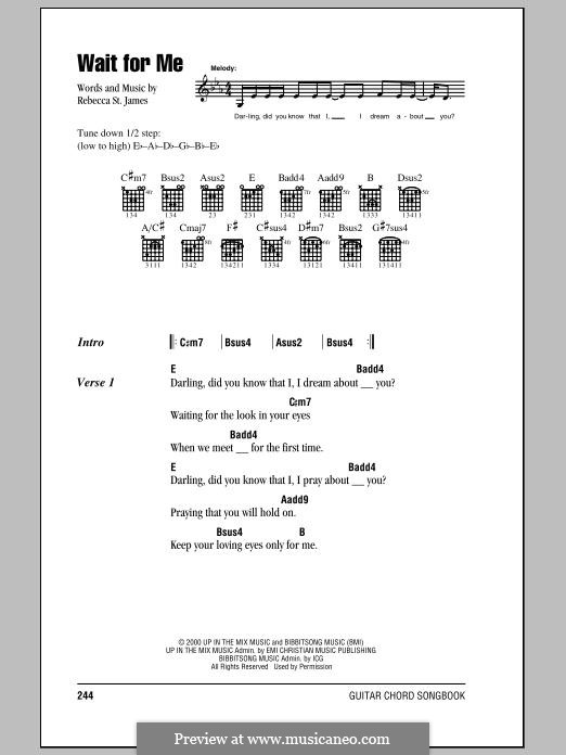 Wait for Me by R.S. James - sheet music on MusicaNeo