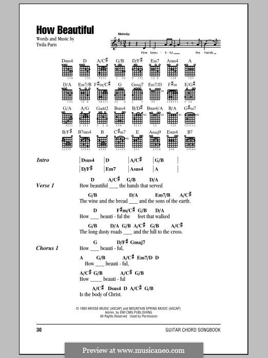 How Beautiful by T. Paris - sheet music on MusicaNeo
