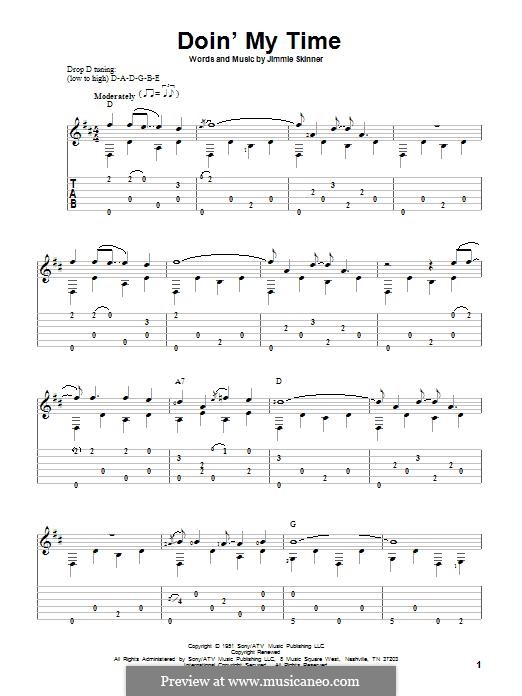 Doin' My Time by J. Skinner - sheet music on MusicaNeo