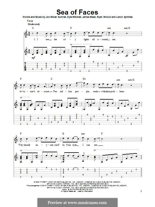 Sea of Faces (Kutless) by J.M. Sumrall, A. Sprinkle, K. Mitchell, J ...