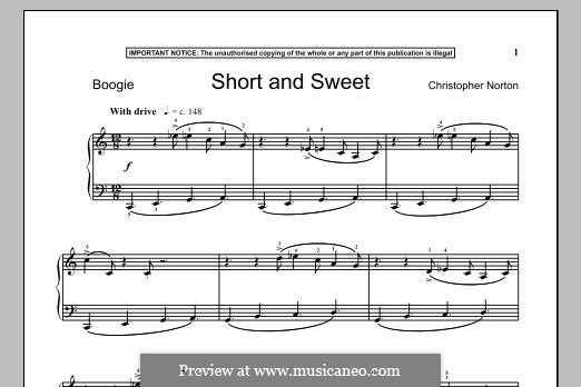 Short and Sweet by C. Norton - sheet music on MusicaNeo