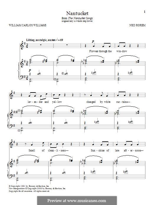 Nantucket by N. Rorem - sheet music on MusicaNeo