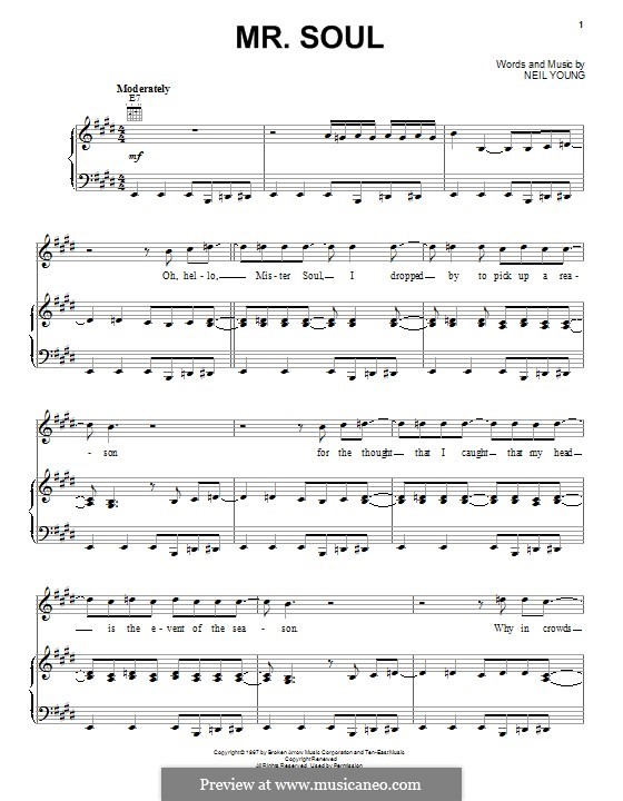 Mr. Soul by N. Young - sheet music on MusicaNeo