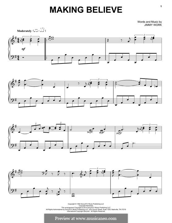 Making Believe by J. Work - sheet music on MusicaNeo