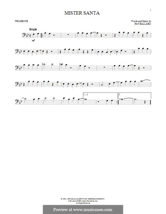 Mister Santa by P. Ballard - sheet music on MusicaNeo