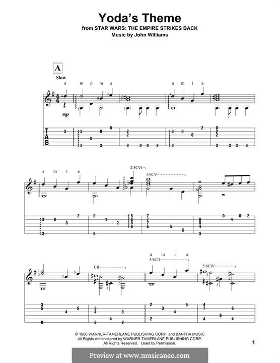 Yoda's Theme (from Star Wars: The Empire Strikes Back) by J. Williams ...