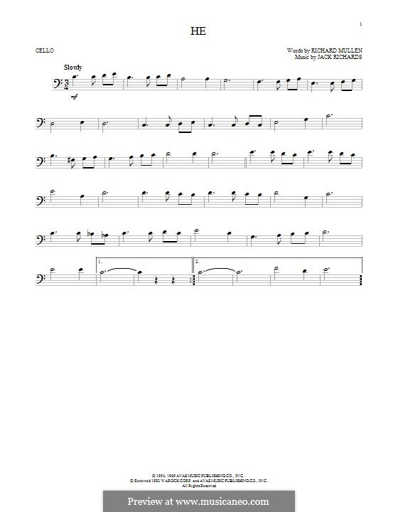 He by J. Richards - sheet music on MusicaNeo