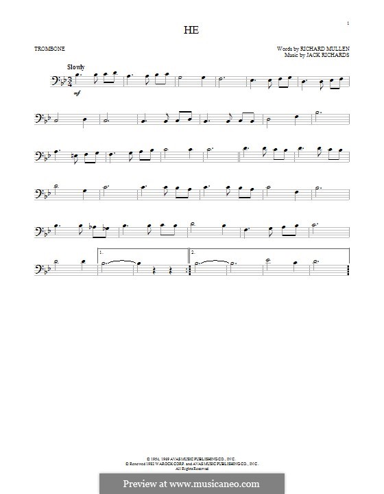 He by J. Richards - sheet music on MusicaNeo