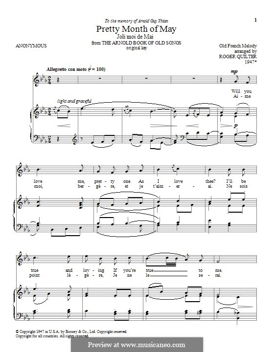 Pretty Month of May (Joli Moi de Mai) by folklore on MusicaNeo