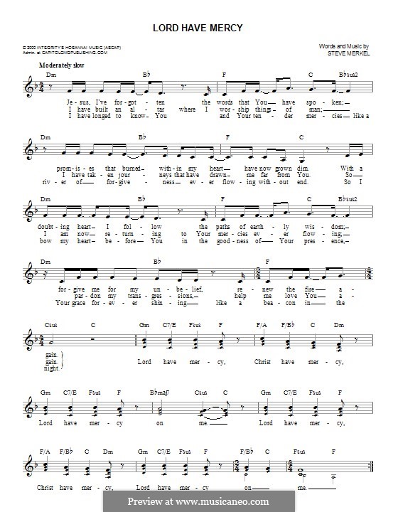 Lord Have Mercy by S. Merkel - sheet music on MusicaNeo
