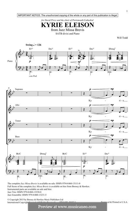 Kyrie Eleison by W. Todd - sheet music on MusicaNeo