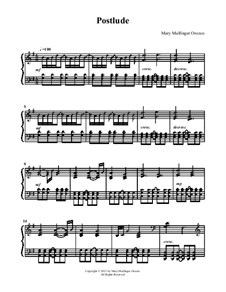 Postlude - piano solo by M. Mulfinger - sheet music on MusicaNeo