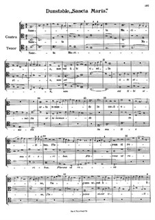 Sancta Maria by J. Dunstable - sheet music on MusicaNeo