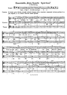 Veni Sancte Spiritus by J. Dunstable - sheet music on MusicaNeo