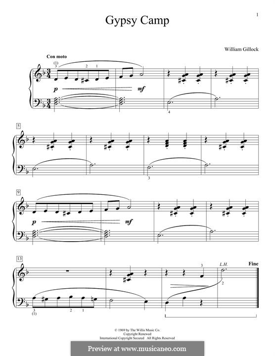 Gypsy Camp by W. Gillock - sheet music on MusicaNeo
