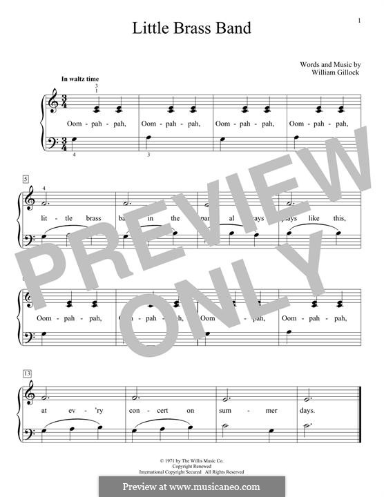 Little Brass Band by W. Gillock - sheet music on MusicaNeo